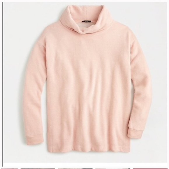 J. Crew | Sweaters | J Crew Funnel Neck Sweater Pink Ae783 Size Small ...